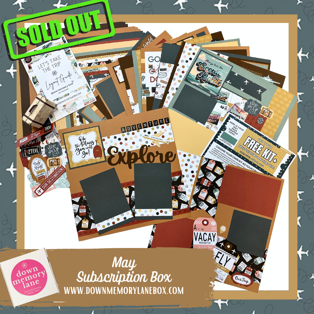 Monthly Deluxe Scrapbook Box – Down Memory Lane Box