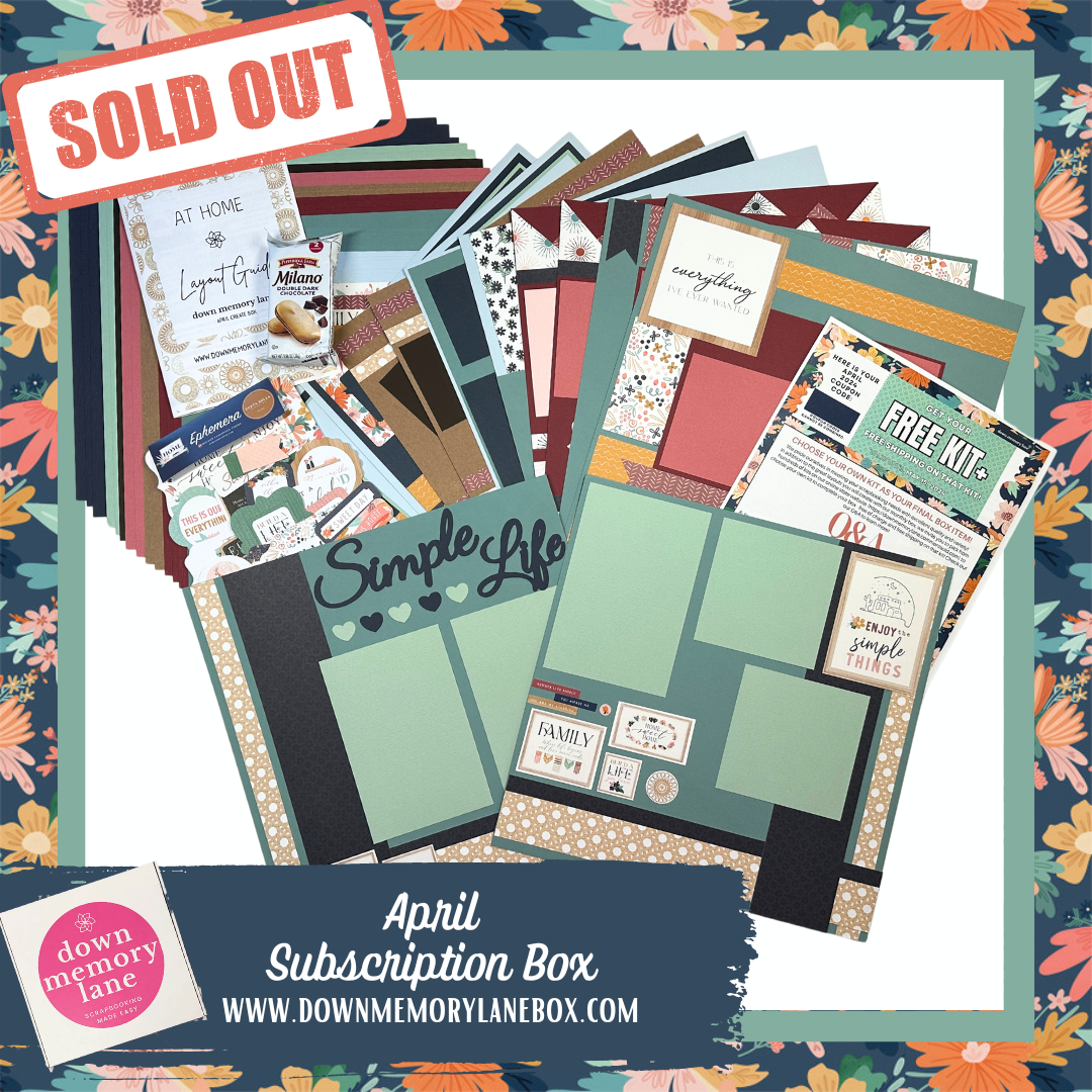 Monthly Deluxe Scrapbook Box – Down Memory Lane Box