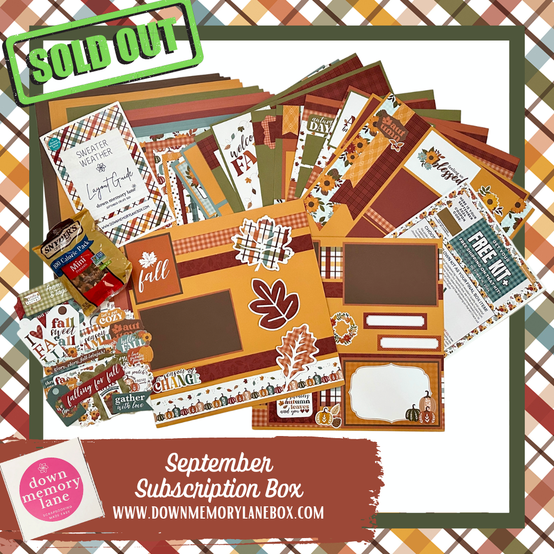 Monthly Deluxe Scrapbook Box – Down Memory Lane Box