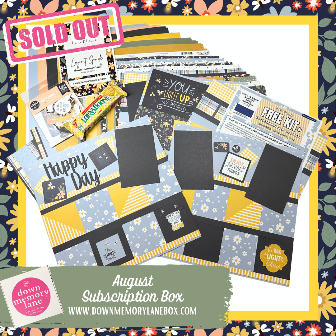 Monthly Deluxe Scrapbook Box – Down Memory Lane Box