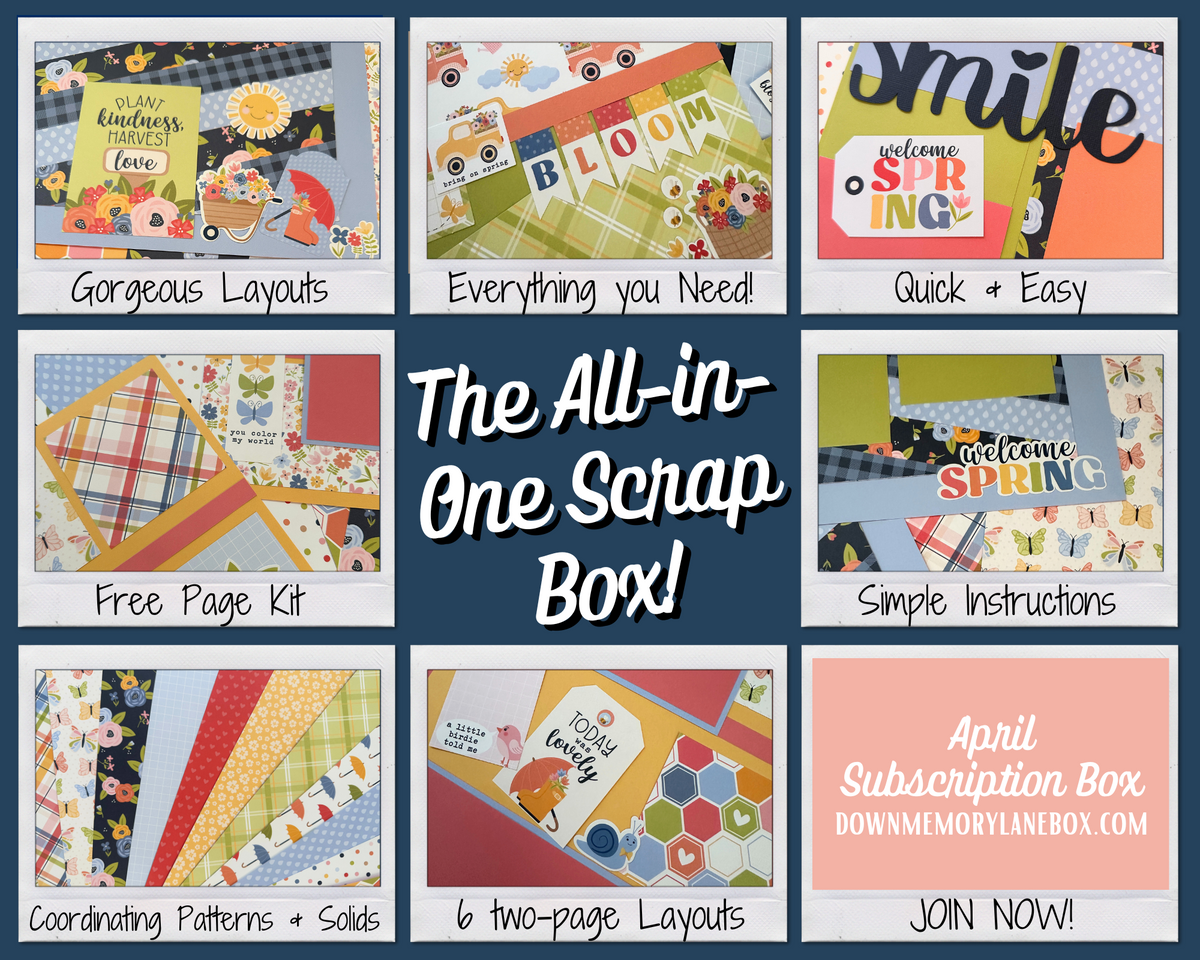 Monthly Deluxe Scrapbook Box – Down Memory Lane Box
