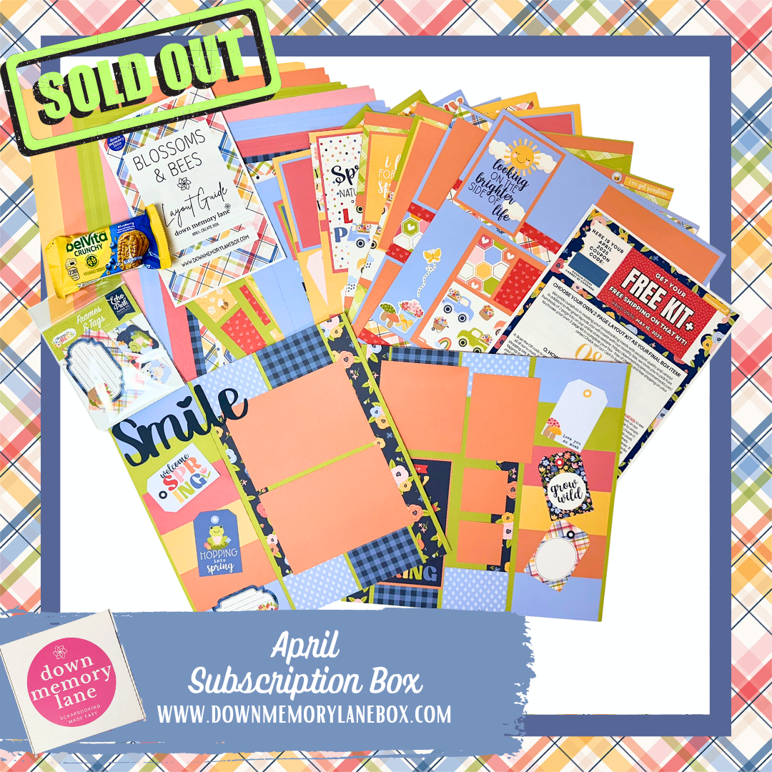 Monthly Deluxe Scrapbook Box – Down Memory Lane Box