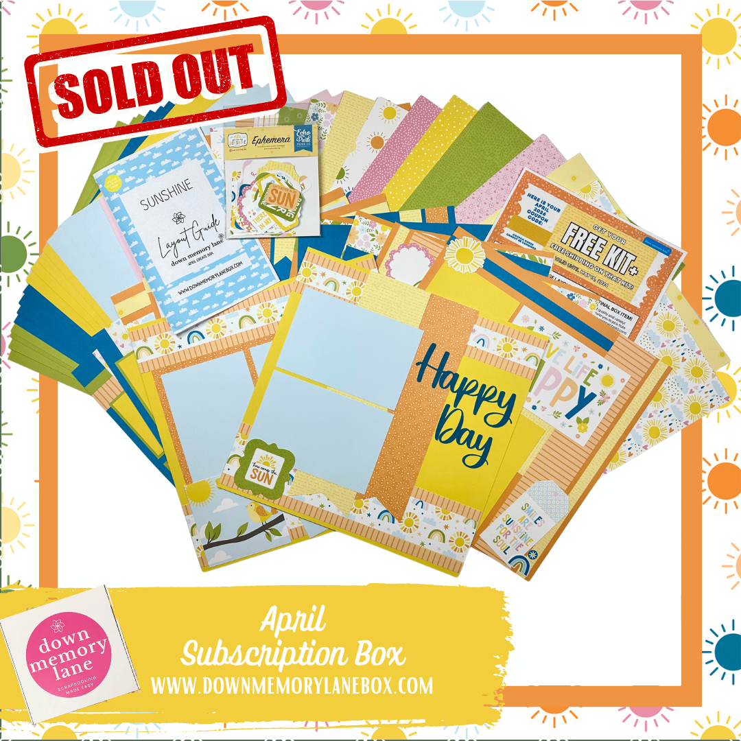 Monthly Deluxe Scrapbook Box – Down Memory Lane