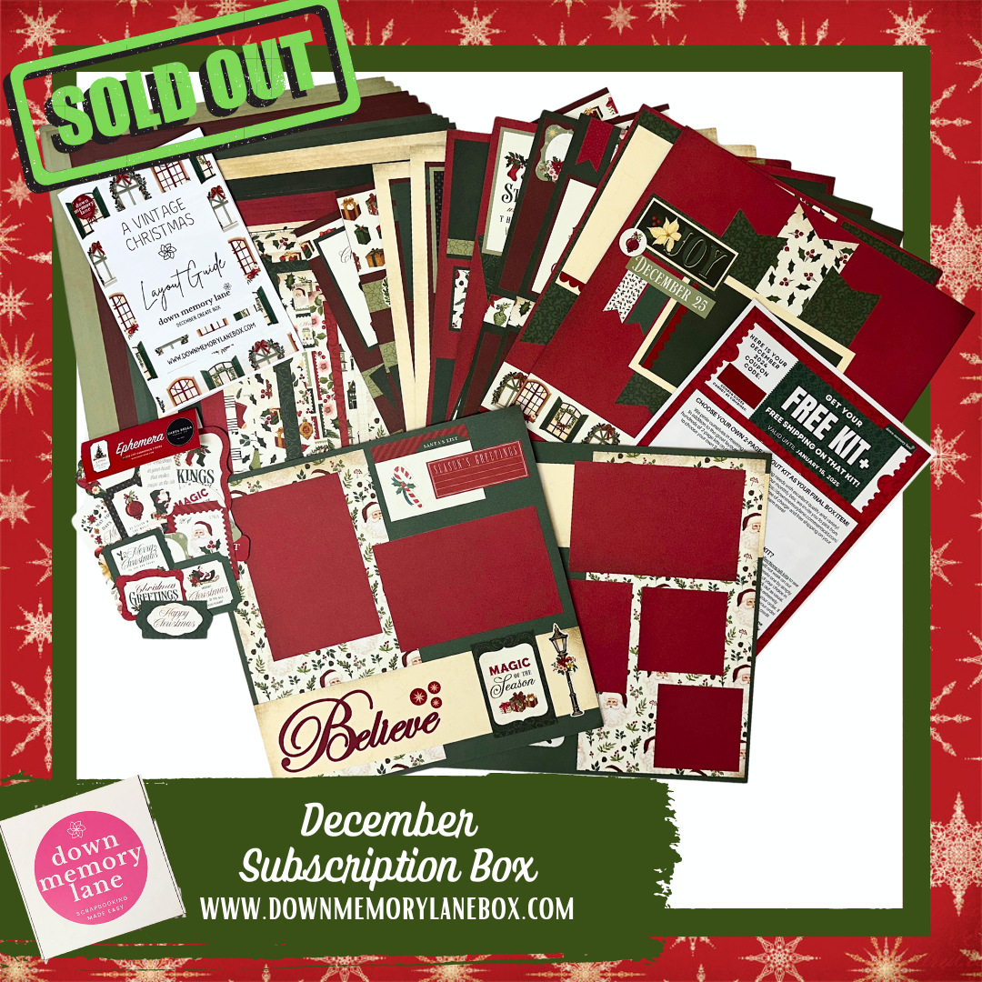Monthly Deluxe Scrapbook Box – Down Memory Lane Box