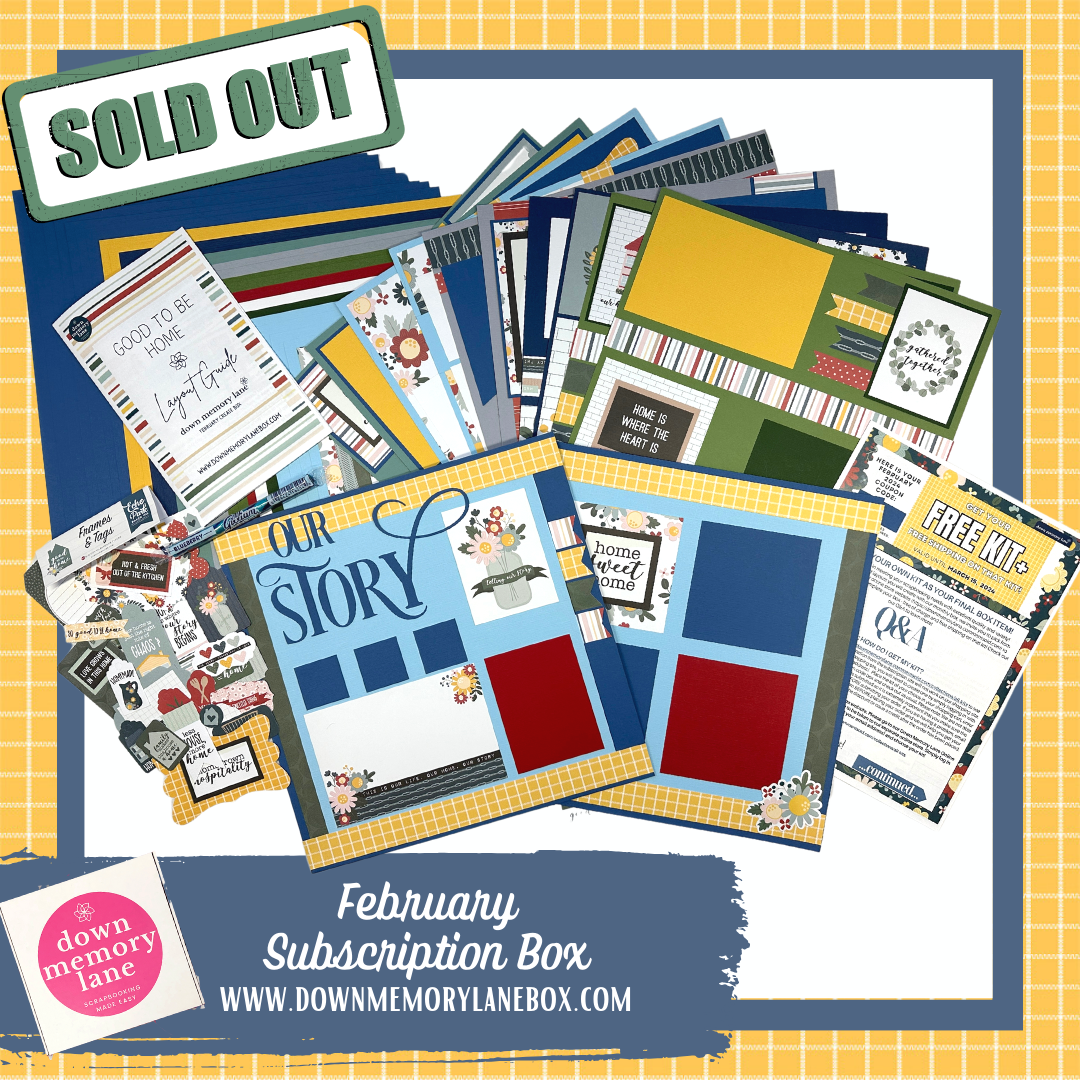 Monthly Deluxe Scrapbook Box – Down Memory Lane Box