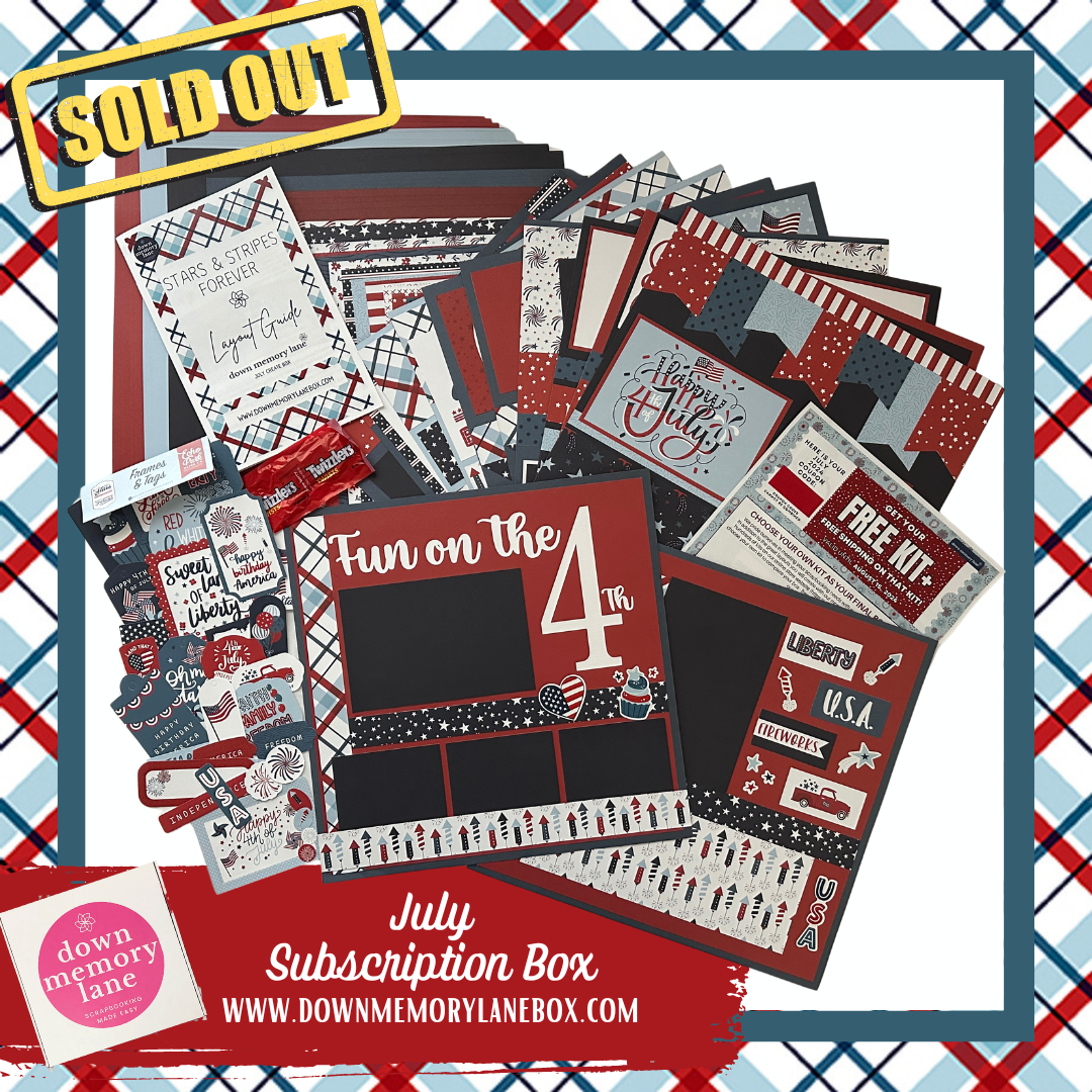 Monthly Deluxe Scrapbook Box – Down Memory Lane Box