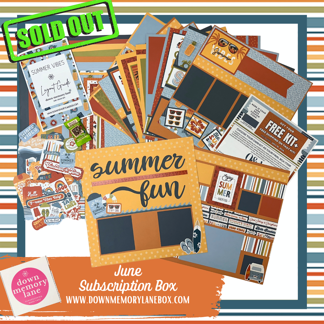 Monthly Deluxe Scrapbook Box – Down Memory Lane Box