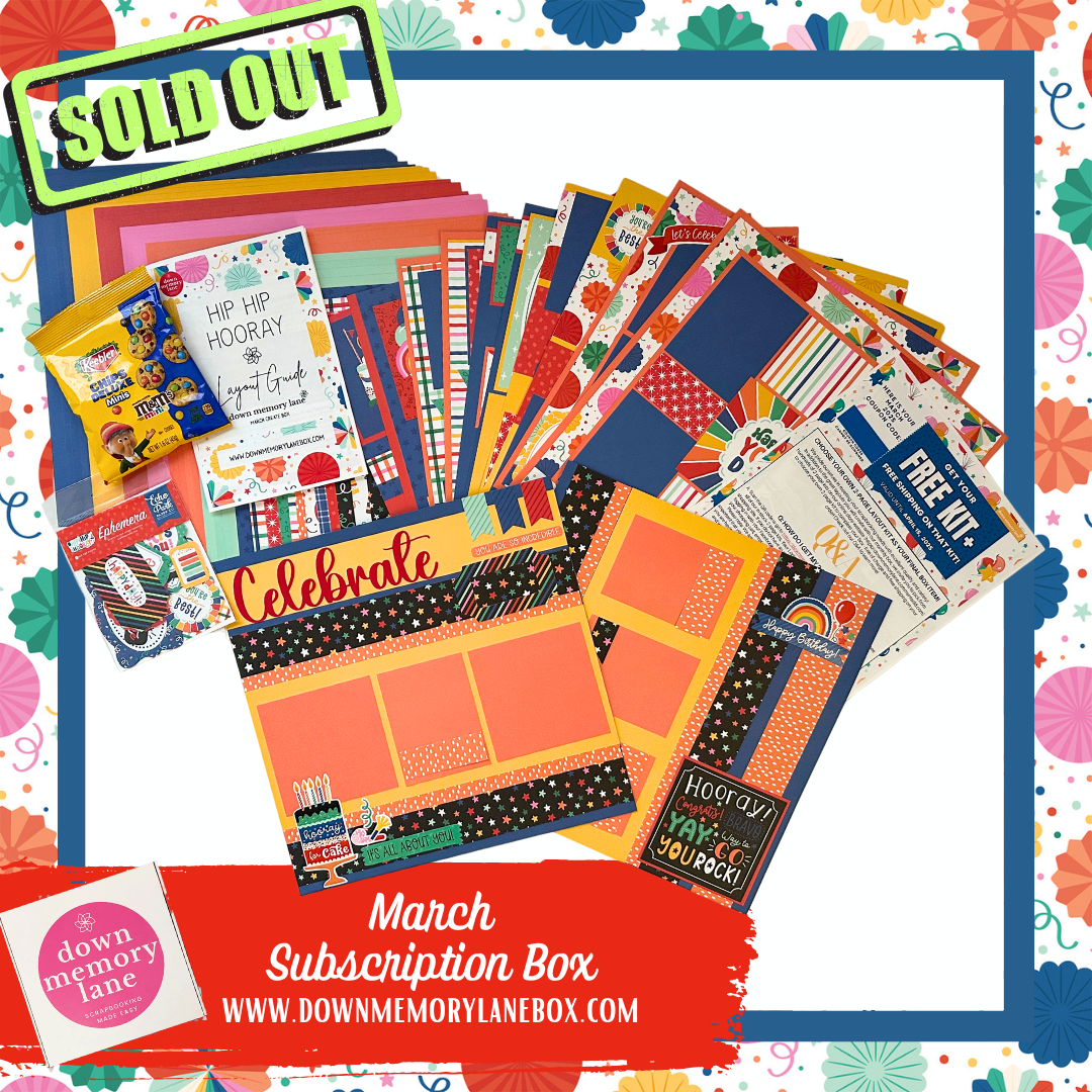 Monthly Deluxe Scrapbook Box – Down Memory Lane Box