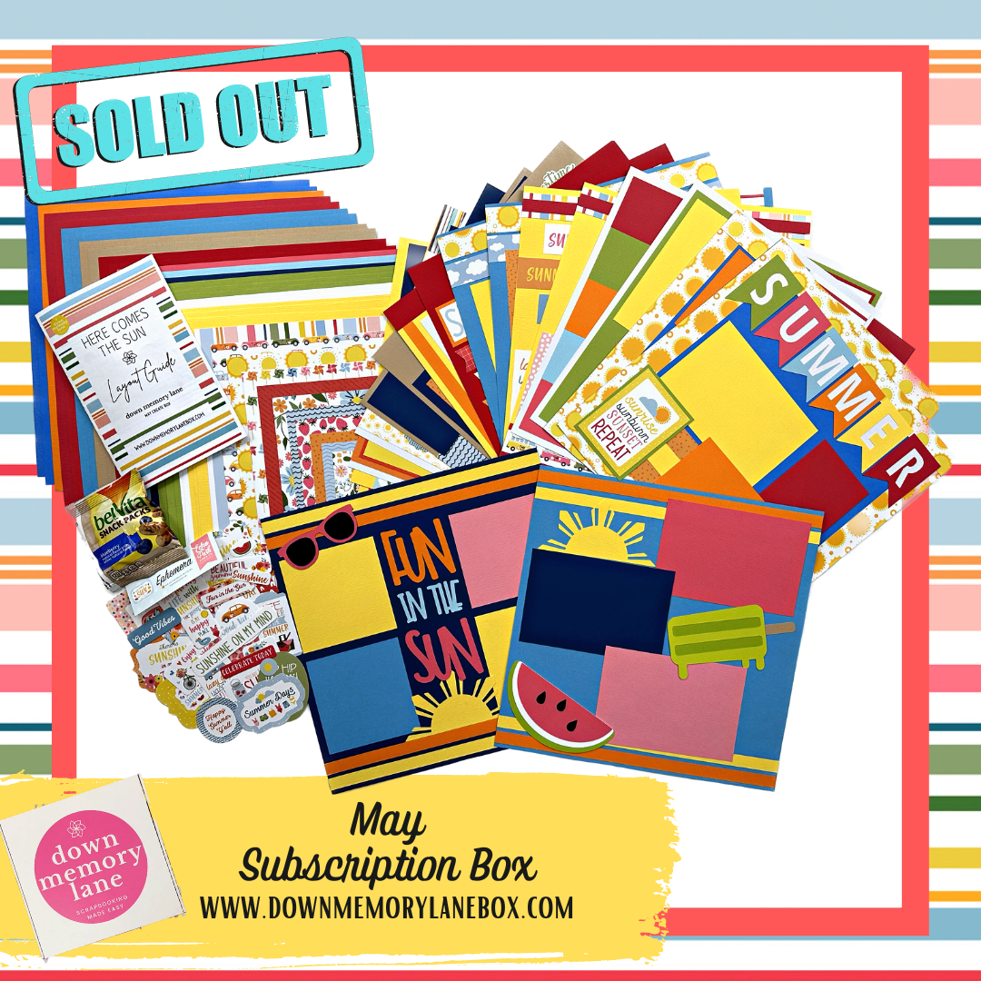 Monthly Deluxe Scrapbook Box – Down Memory Lane Box