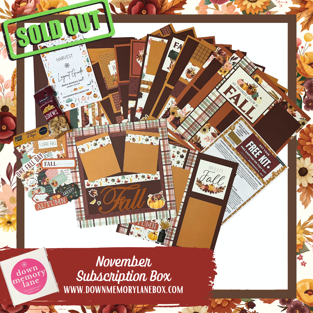 Monthly Deluxe Scrapbook Box – Down Memory Lane Box