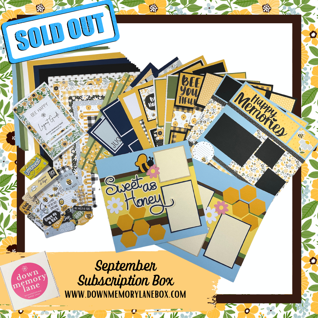 Monthly Deluxe Scrapbook Box – Down Memory Lane Box