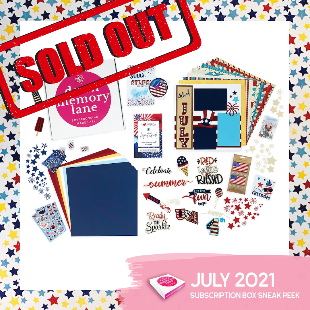 Monthly Deluxe Scrapbook Box – Down Memory Lane Box