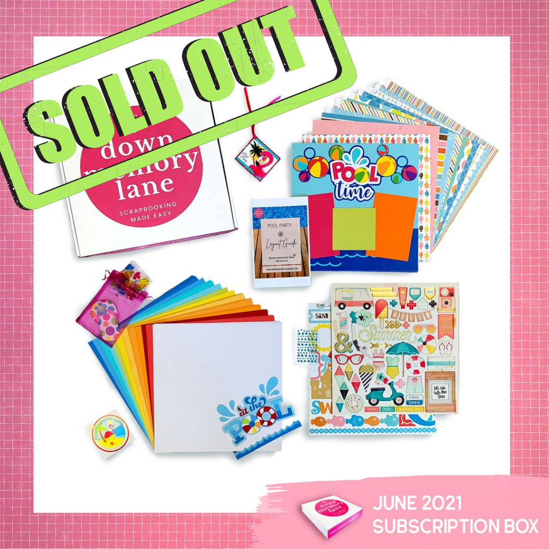 Monthly Deluxe Scrapbook Box – Down Memory Lane Box