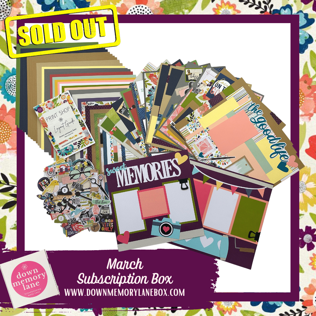Monthly Deluxe Scrapbook Box – Down Memory Lane Box
