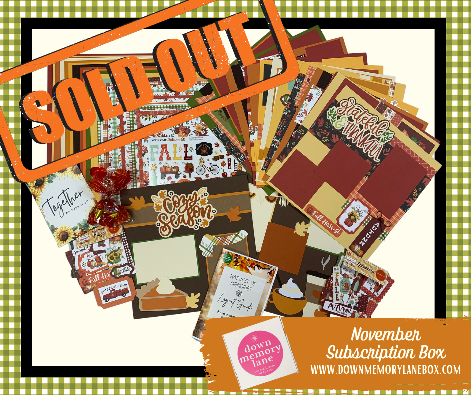 Monthly Deluxe Scrapbook Box – Down Memory Lane Box