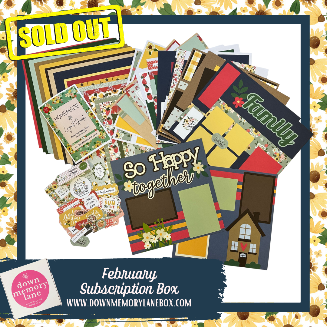 Monthly Deluxe Scrapbook Box – Down Memory Lane Box