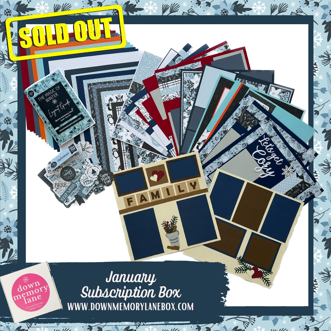 Monthly Deluxe Scrapbook Box – Down Memory Lane Box
