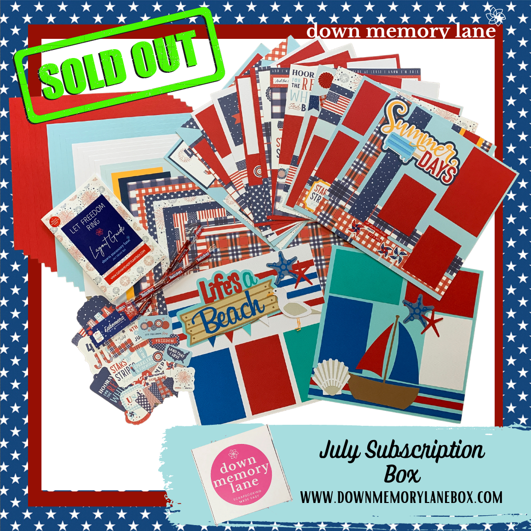 Monthly Deluxe Scrapbook Box – Down Memory Lane Box