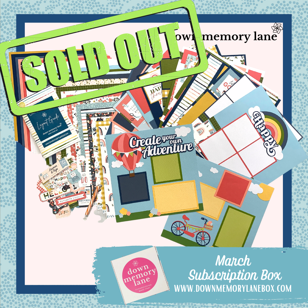 Monthly Deluxe Scrapbook Box – Down Memory Lane Box
