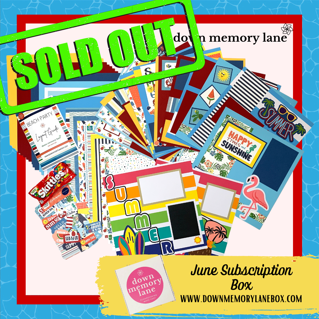 Monthly Deluxe Scrapbook Box – Down Memory Lane Box